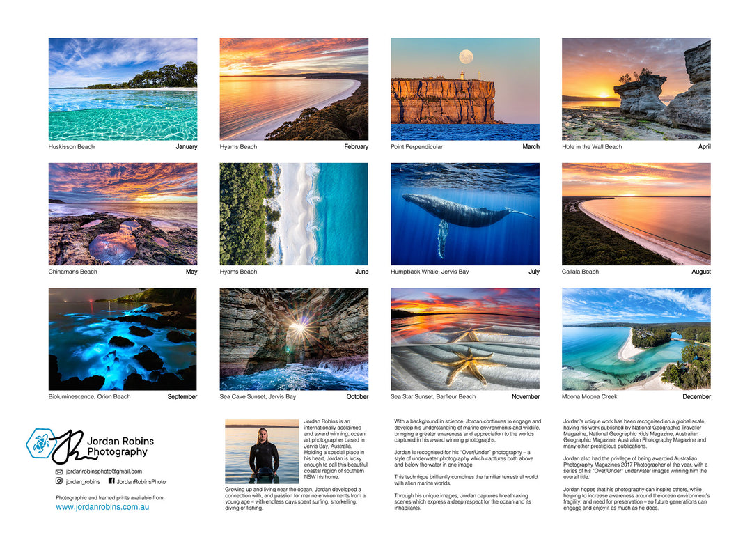 2025 Jervis Bay Calendar – Jordan Robins Photography